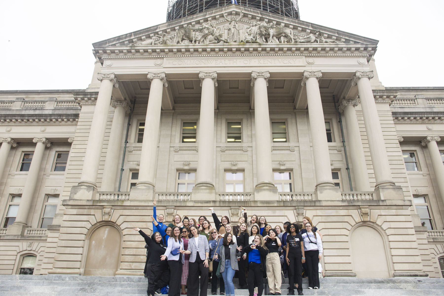 Social work students, faculty, and staff gathered at KY State Capitol ...